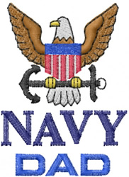 NAVY DAD Embroidery Design | AnnTheGran.com