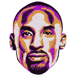 Kobe Bryant Head Embroidery Design | AnnTheGran.com