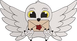 Hedwig \u0026amp; Mail Embroidery Design | AnnTheGran.com