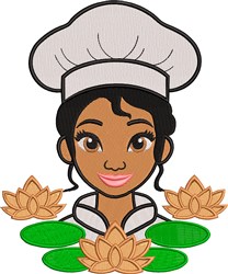 Girl Chef Embroidery Design | AnnTheGran.com
