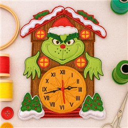 ITH Grinch Clock Embroidery Design | AnnTheGran.com