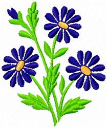 Blue Daisies Embroidery Design | AnnTheGran.com