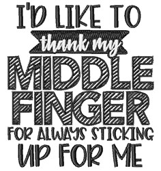 Middle Finger Embroidery Design | AnnTheGran.com
