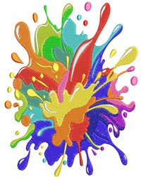 Color Splash Embroidery Design | AnnTheGran.com