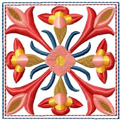 Quilt Block Flowers Embroidery Design | AnnTheGran.com