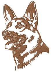 German Shepherd Embroidery Design | AnnTheGran.com