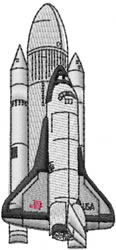 Free Space Shuttle Embroidery Design | AnnTheGran.com