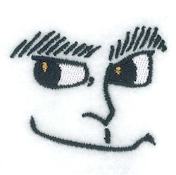 Eyebrow Guy Embroidery Design | AnnTheGran.com