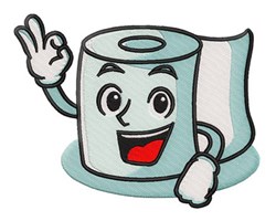 Happy Toilet Paper Embroidery Design | AnnTheGran.com
