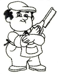 Carpenter Outline Embroidery Design | AnnTheGran.com