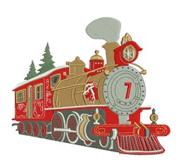 Holiday Train Embroidery Design | AnnTheGran.com