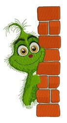 Peek-A-Boo Grinch Embroidery Design | AnnTheGran.com