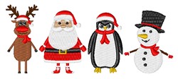 Christmas Character Border Embroidery Design | AnnTheGran.com