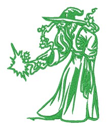 Wizard Outline Embroidery Design | AnnTheGran.com