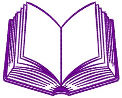 Book Outline Embroidery Design | AnnTheGran.com