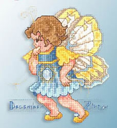 December Birthstone Fairy - Zircon Embroidery Design | AnnTheGran.com