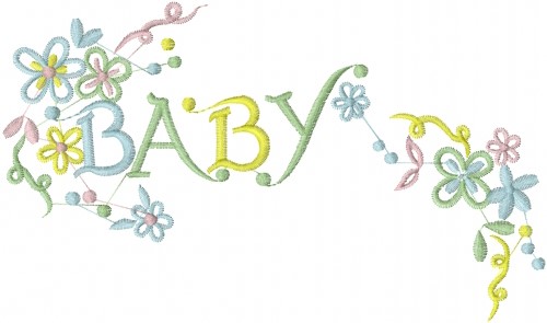Free Baby Flower Embroidery Design | AnnTheGran