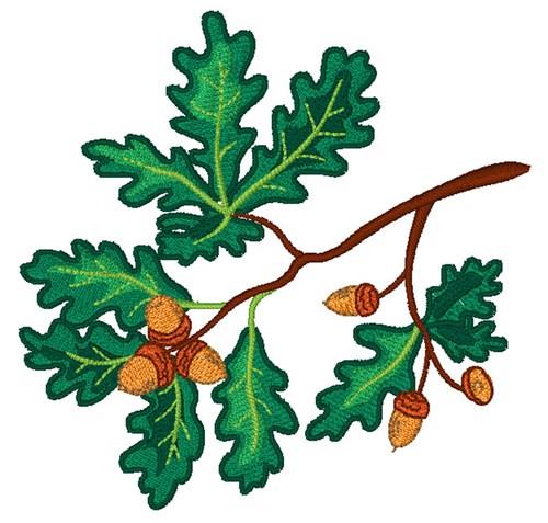 Oak Tree Embroidery Design