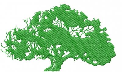 Oak Tree Embroidery Design